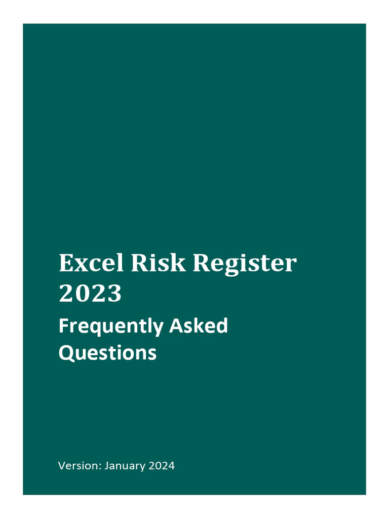faq-excel-risk-register-2023 | PDF | Microsoft Excel | Risk