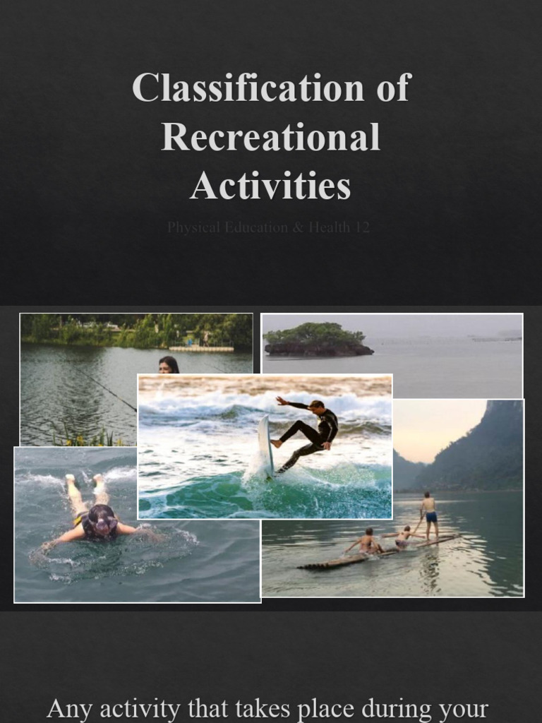 Active vs. Passive Recreation Types | PDF