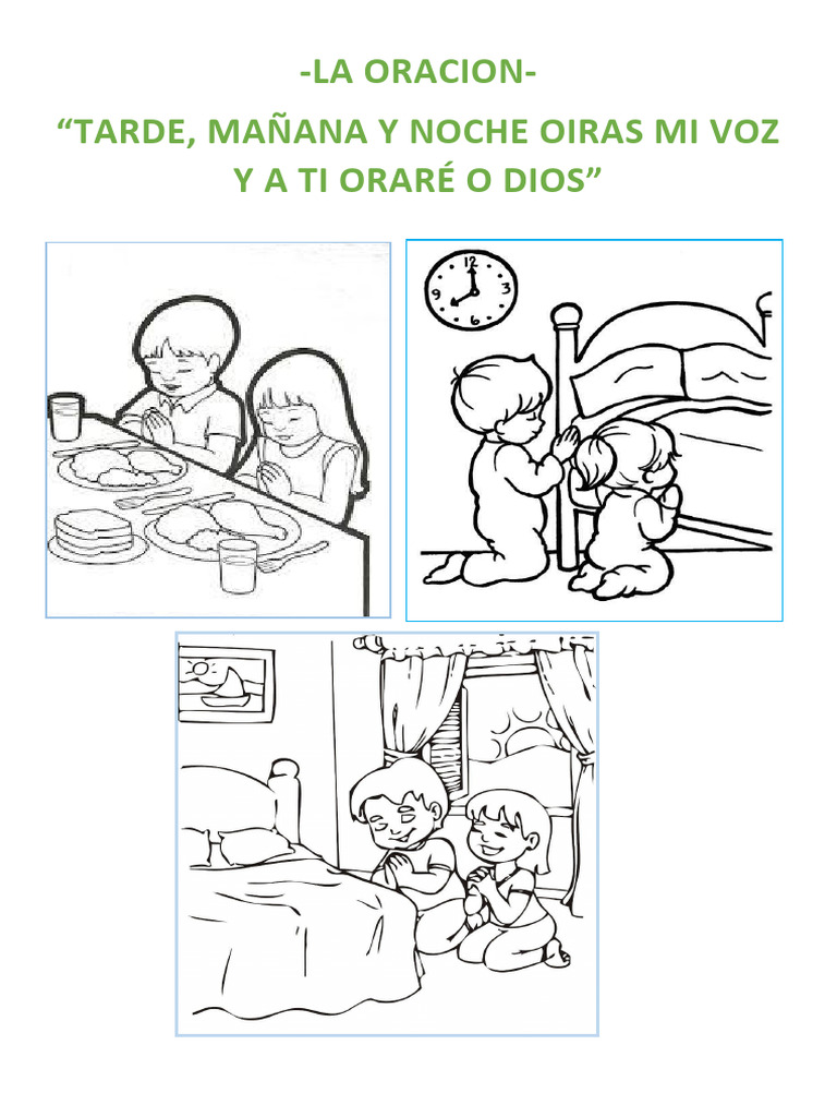Folleto para Colorear La Oración - Niños | PDF