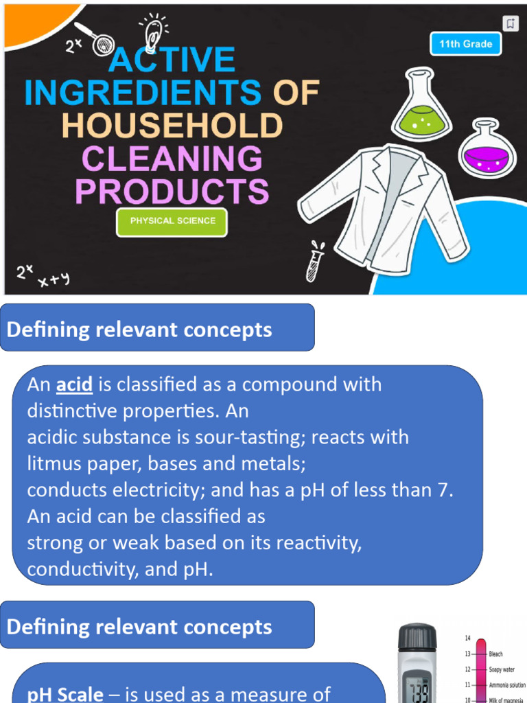 Active Ingredients Final | PDF | Sodium Hydroxide | Bleach