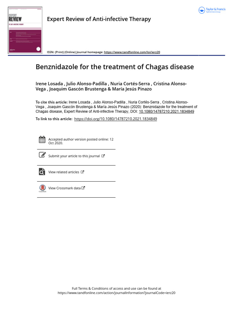 Benznidazole For The Treatment of Chagas Disease. | PDF | Clinical ...