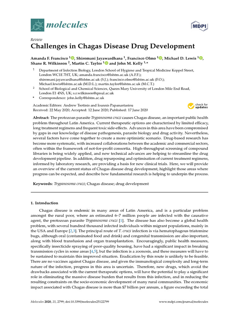 6.challenges in Chagas Disease Drug Development | PDF | Luciferase ...