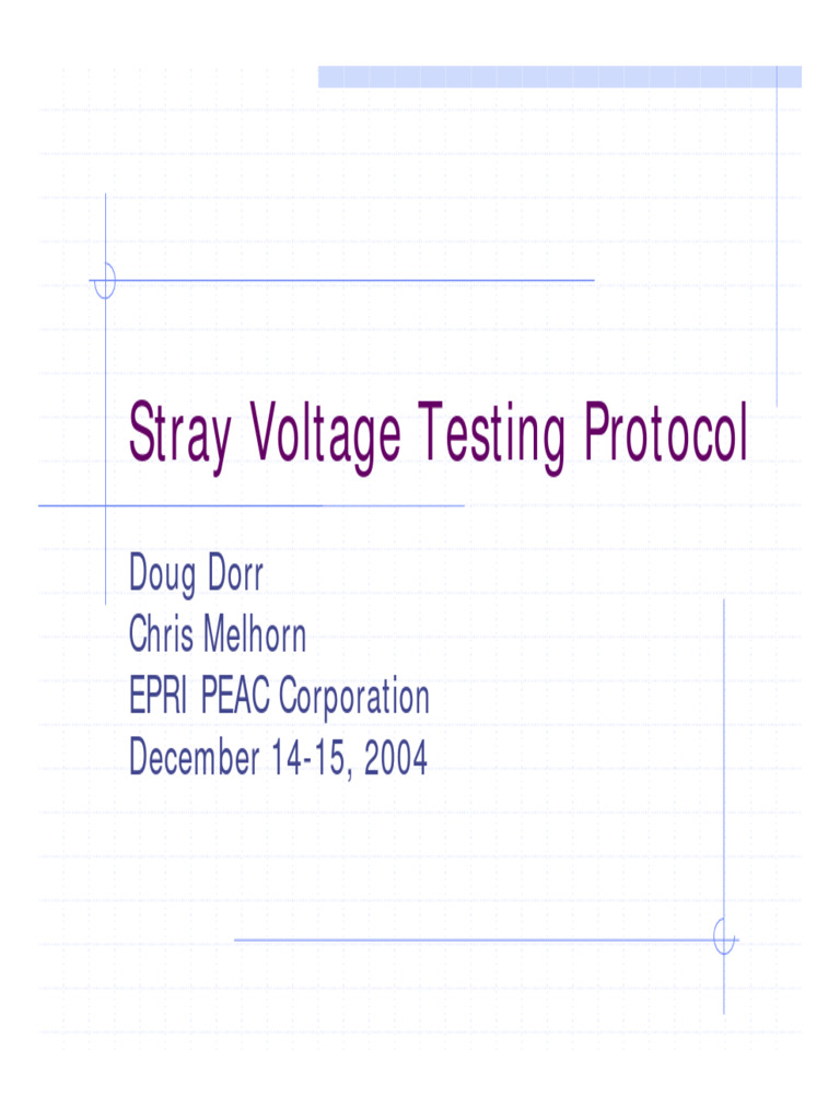 Stray Voltage Testing Protocol Draft 1 | PDF | Voltage | Transformer