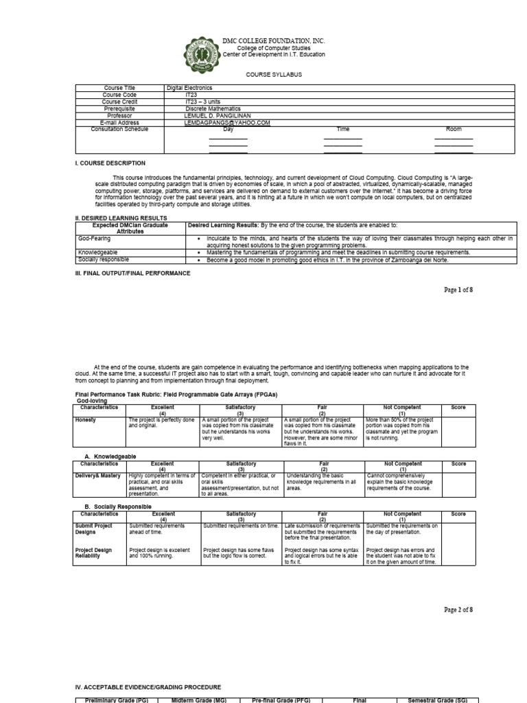 Digital Electronics Syllabus | PDF | Logic Gate | Computing