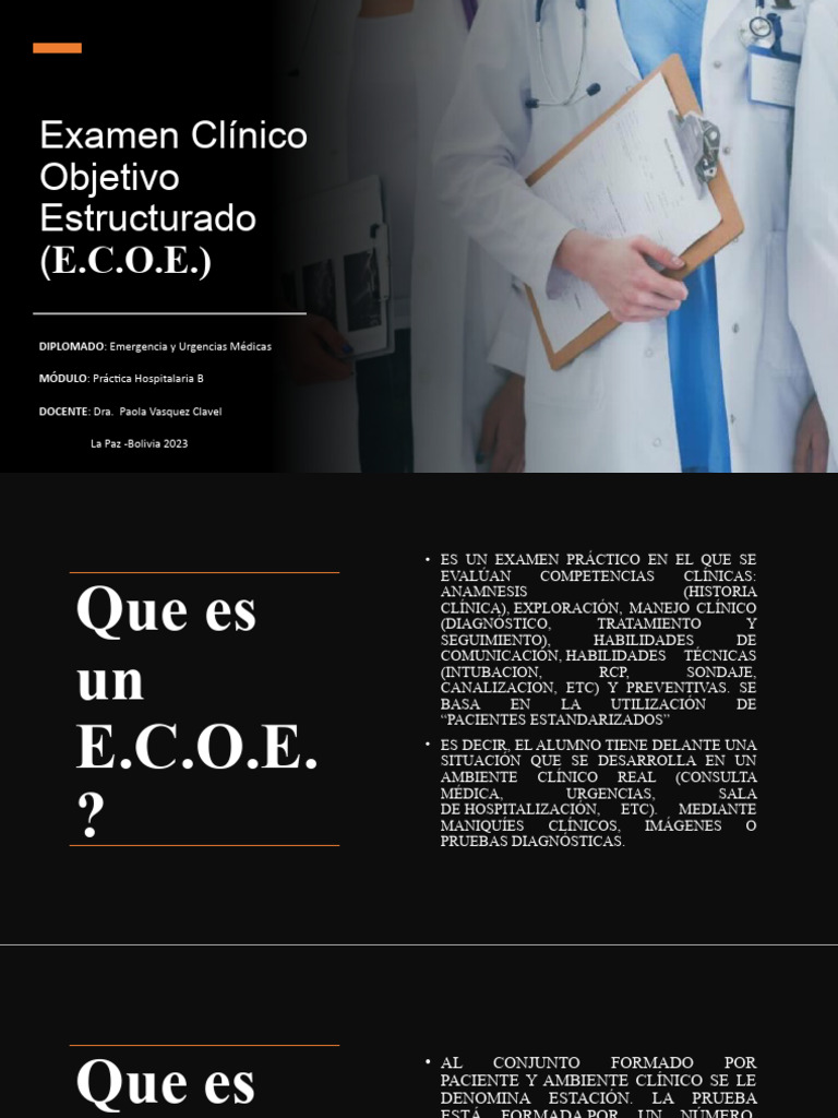 ECOE | PDF | Infarto de miocardio | Reanimación cardiopulmonar