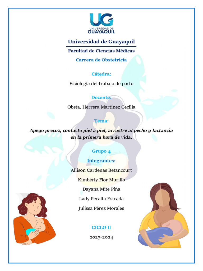 Apego Precoz y Lactancia en Neonatos | PDF | Parto | Teoría de apego