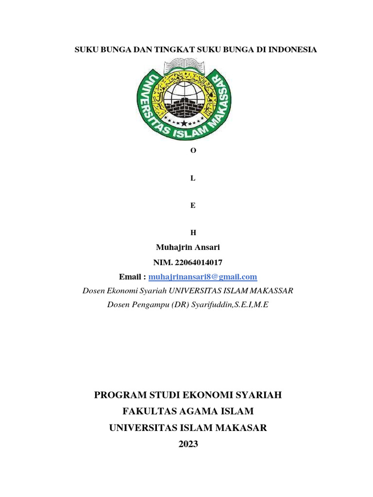 Suku Bunga Di Indonesia Dan Tingkat Suku Bunga | PDF