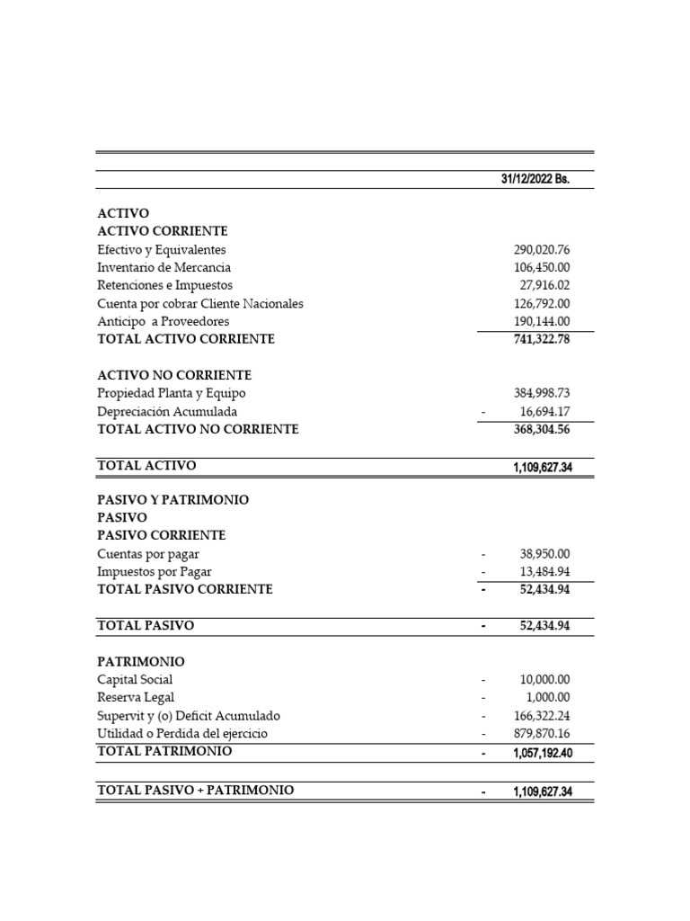 Esf 2022 Prueba | PDF | Activo fijo | Impuestos