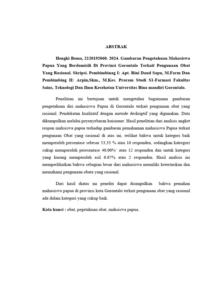 contoh ABSTRAK skripsi | PDF