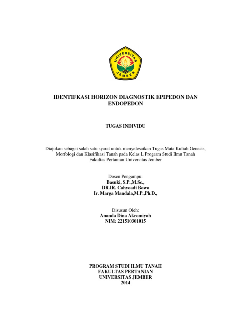 Identifikasi Epipedon dan Endopedon Tanah | PDF