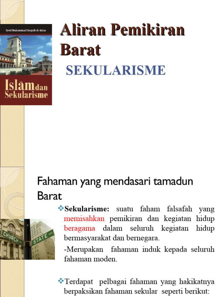 Sekularisme Aliran Pemikiran Barat | PDF | Politik | Ilmu Sosial