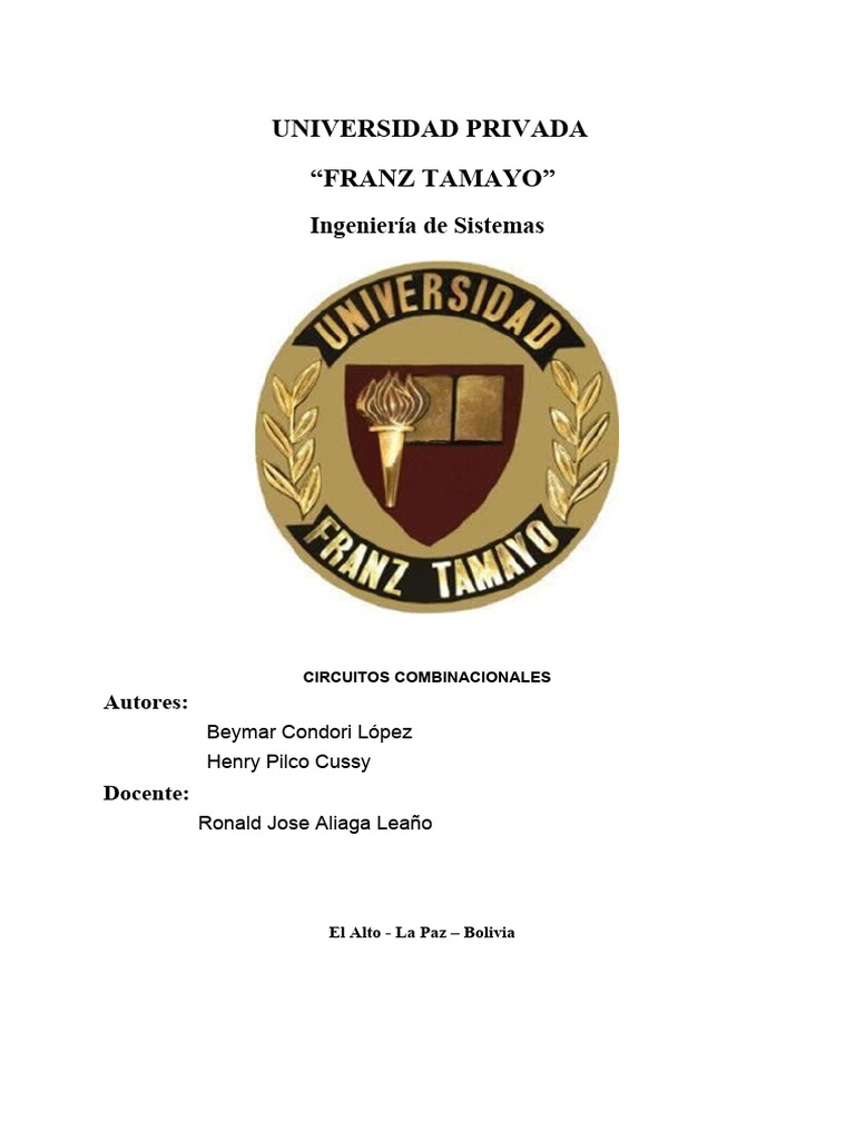 Circuitos Combinacionales | PDF | Decimal codificado en binario | Electrónica digital