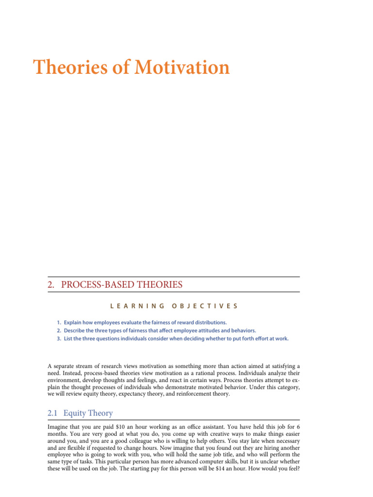 Theories of Motivation - Week 4 | PDF | Motivation | Motivational