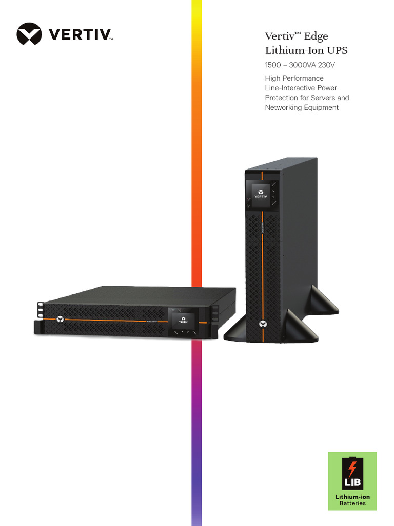 VERTIV Vertiv Edge Lithium Ion Brochure Asia (Highlight Lapi) | PDF | Rechargeable Battery ...