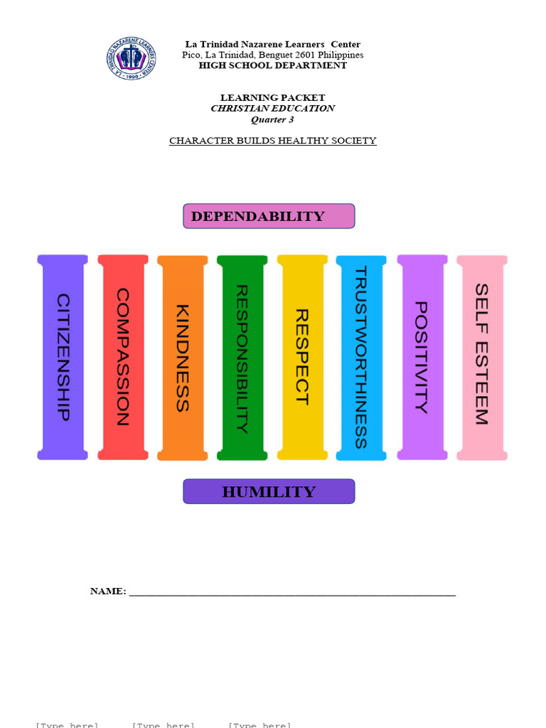 Learning Packet Q3 | PDF | Humility | Noah