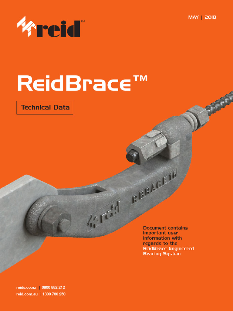 Reid ReidBraceY Technical Data 2018 | PDF | Screw | Mechanical Engineering