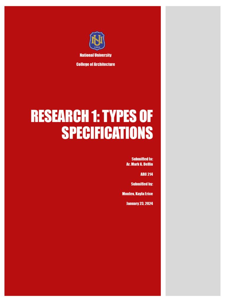 Types of Specifications | Download Free PDF | Specification (Technical ...