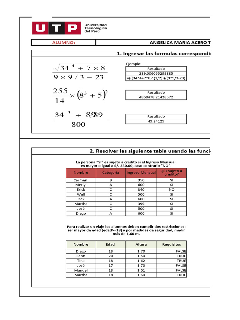 S06.s1 - Práctica Fórmulas y Funciones Lógicas-2 | PDF