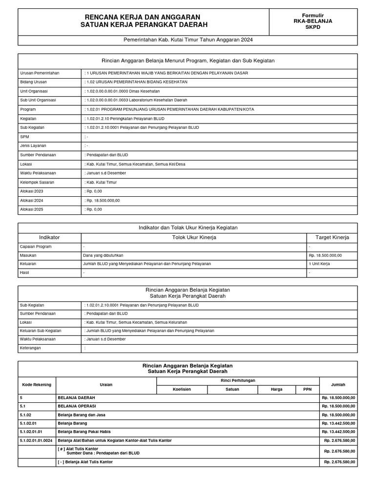 Sistem Informasi Pemerintahan Daerah - Cetak RKA Rincian Belanja 1.02 ...