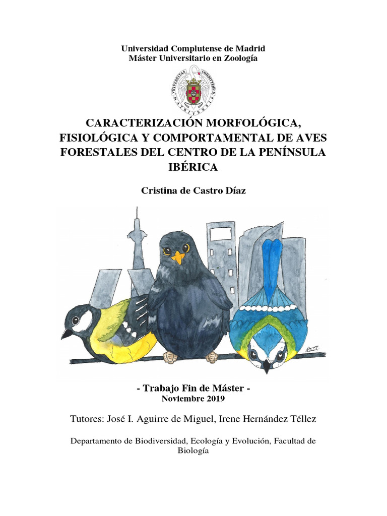 Aves Forestales en Entornos Urbanos | PDF | Estrés (biología) | Aves