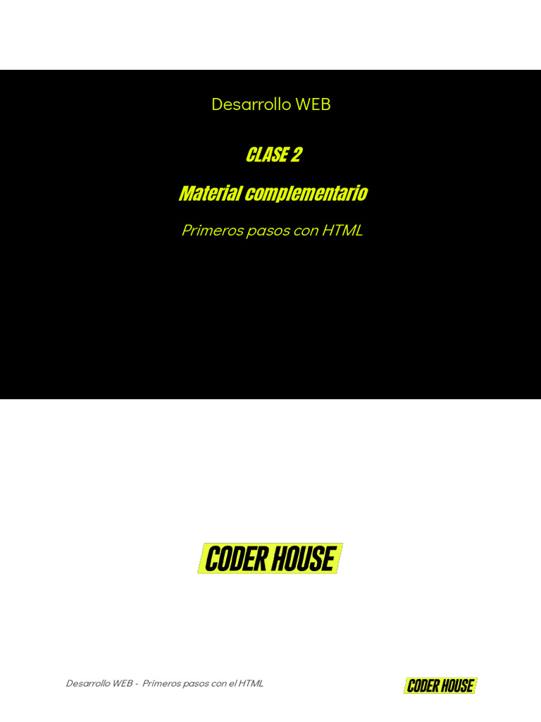 Clase 2 Material Complementario: Desarrollo WEB | PDF | HTML | Xml