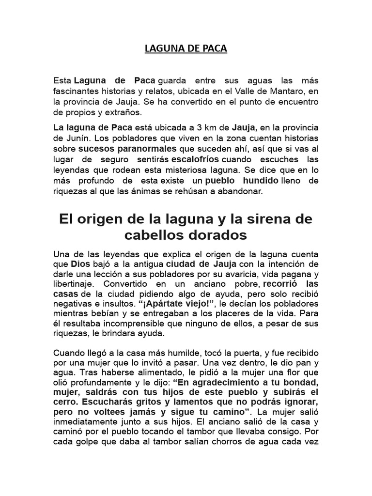 Laguna de Paca | PDF