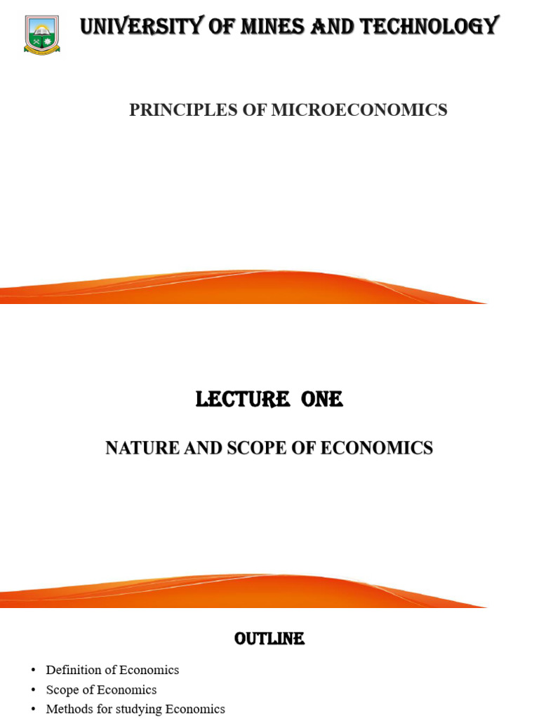 Econs Slides - Lecture One-1 | PDF | Economics | Economic System
