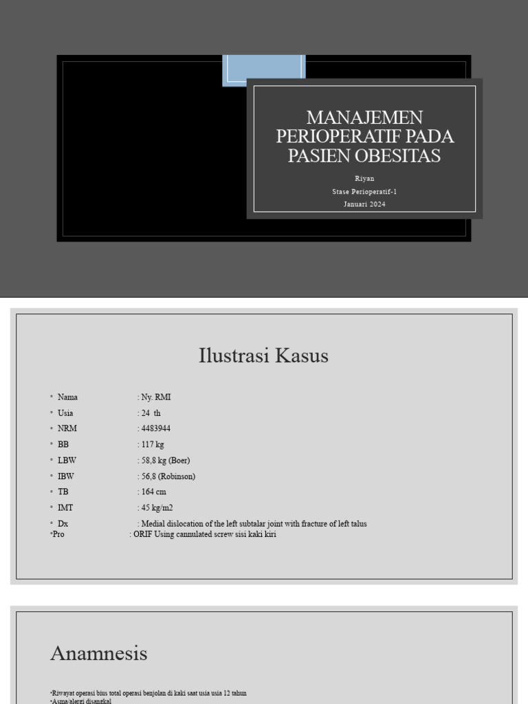 Manajemen Perioperatif Pada Pasien Obesitas | PDF | Sains & Matematika