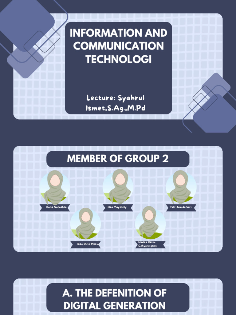 Information And Communication Technologi Lecture Syahrul Ismet S Ag