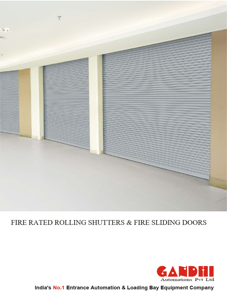 Fire Rated Rolling Shutters Fire Sliding Doors Brochure | PDF | Door ...