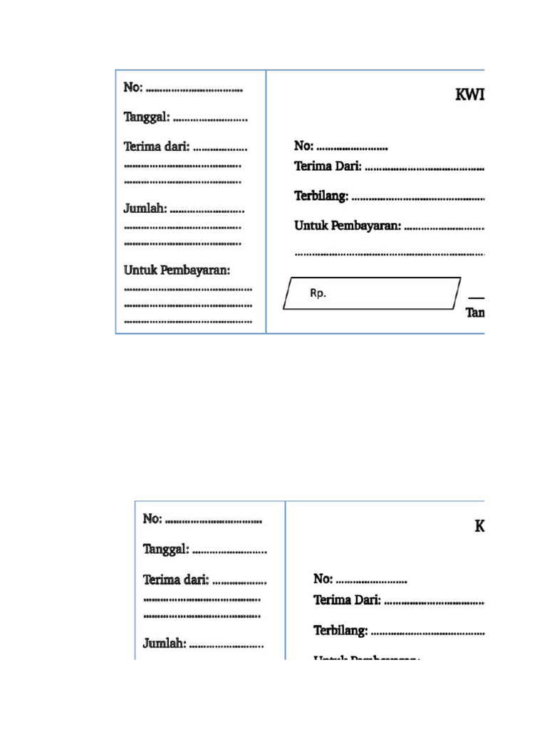 Contoh Kwitansi | PDF