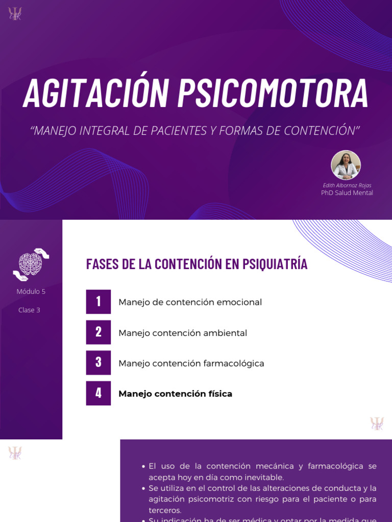 Manejo Integral de Contención Psiquiátrica | PDF | Farmacología ...
