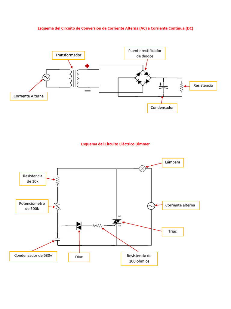 Esquema Del Circuito de Conversión de Corriente Alterna | Descargar gratis PDF | Rectificador ...