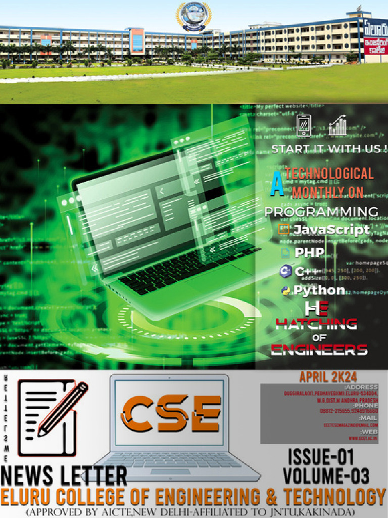CSE Department's Technical Magazine Volume III | PDF | Internet Of ...