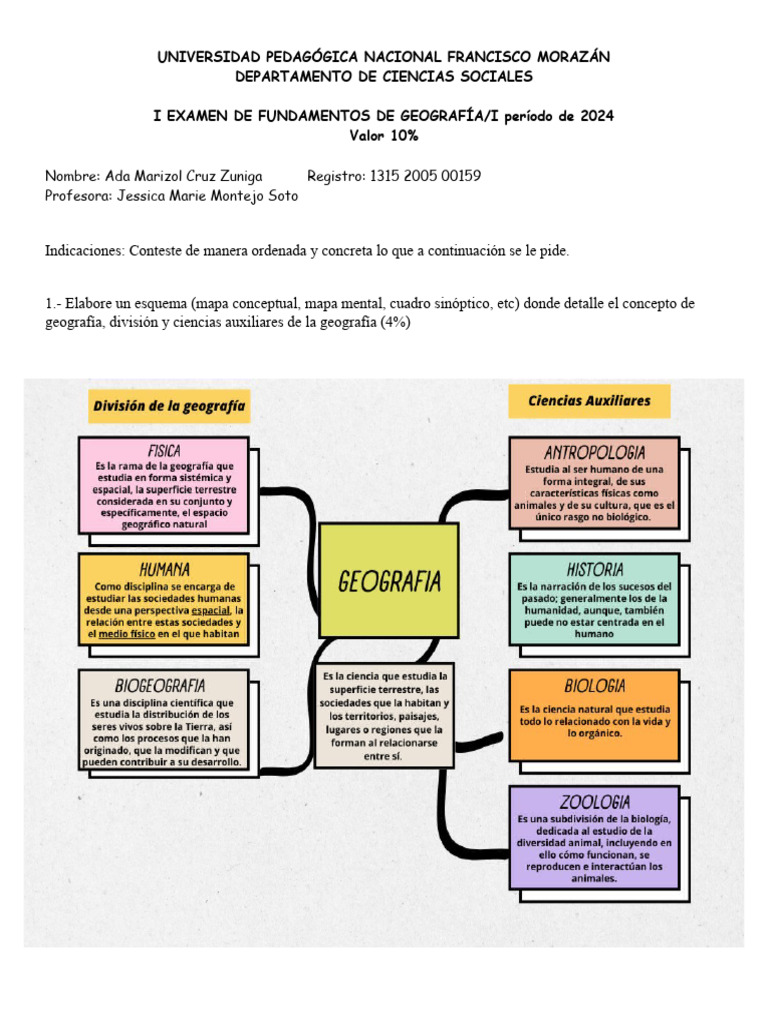 Examen Fundamentos 2024 | PDF | Geografía | Mapa