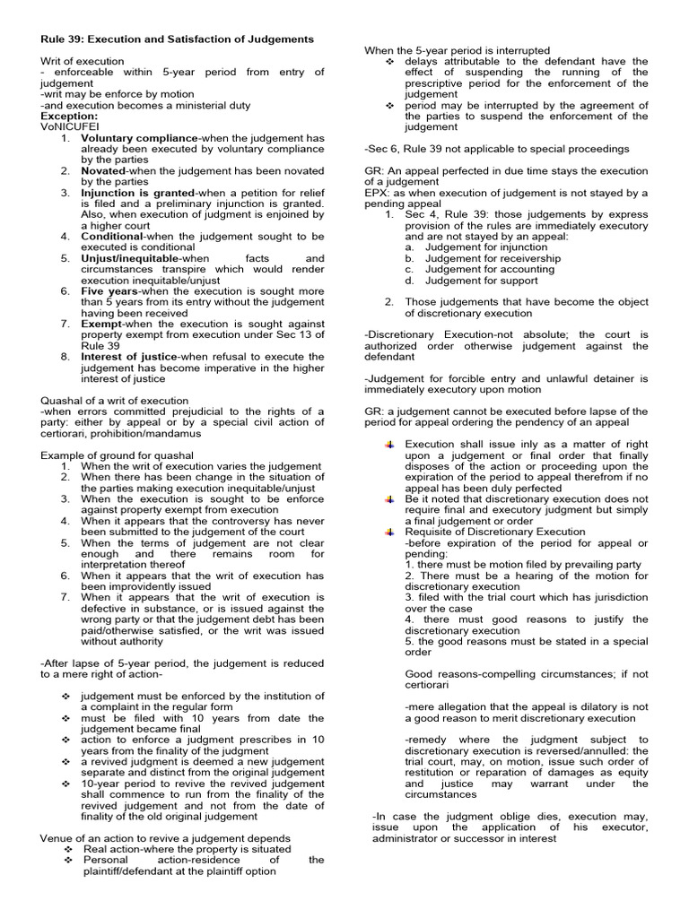 Rule 39 | PDF | Judgment (Law) | Appeal