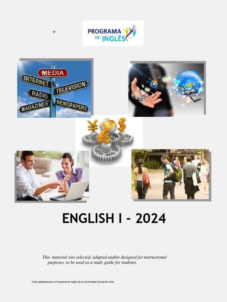 BOOKLET Inglés I-2024-1 (Units 1 2) | PDF | Speed Reading | Adjective