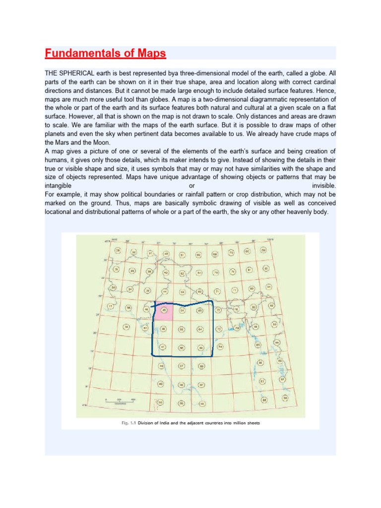 FUNDAMENTALS OF TOPOSHEET | PDF | Topography | Map