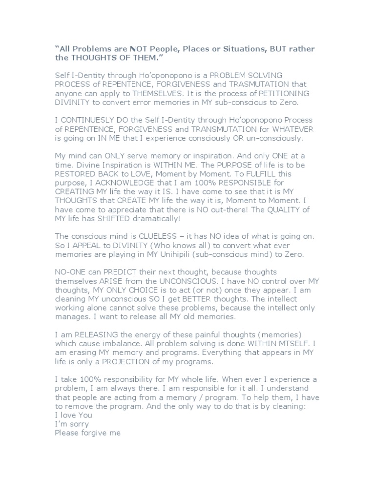 Zero Limits Excerpts | Download Free PDF | Thought | Unconscious Mind