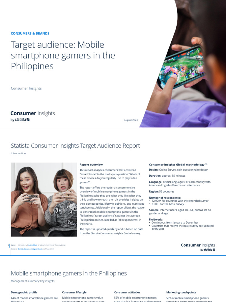 Study Id127219 Mobile Smartphone Gamers in The Philippines | PDF | Cost ...