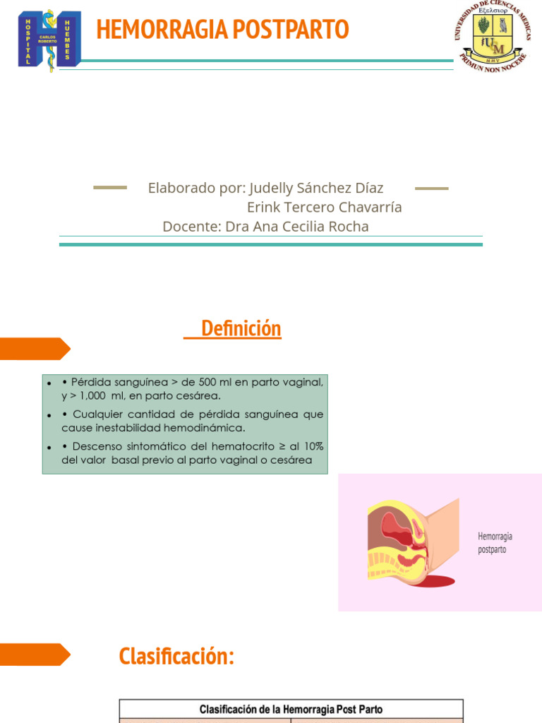 Hemorragia Posparto | PDF | Sangre | Especialidades Medicas