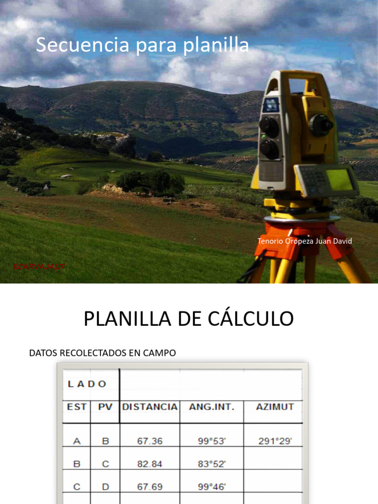 Cálculo de Azimuts y Rumbos | PDF | Funciones trigonométricas | Aritmética