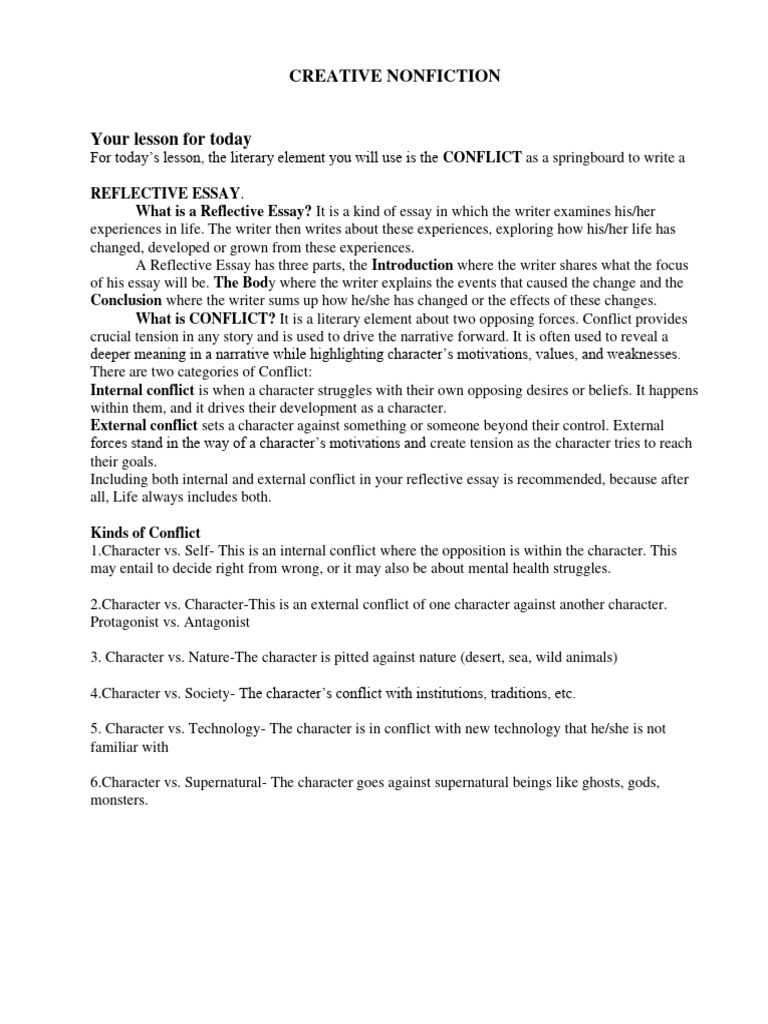 CNF - Reflective Essay | PDF | Essays | Experience