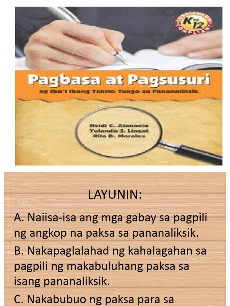Cot Pagbasa 4th | PDF