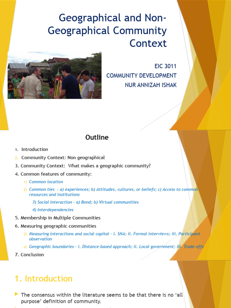 Geographical and Non-Geographical Community Context | PDF | Community ...