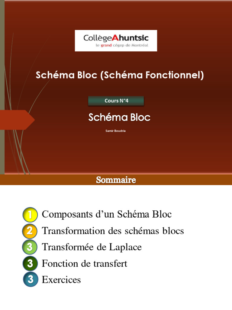 242-Cours 04-Schemas Blocs | PDF | Transformation de Laplace | Régulation
