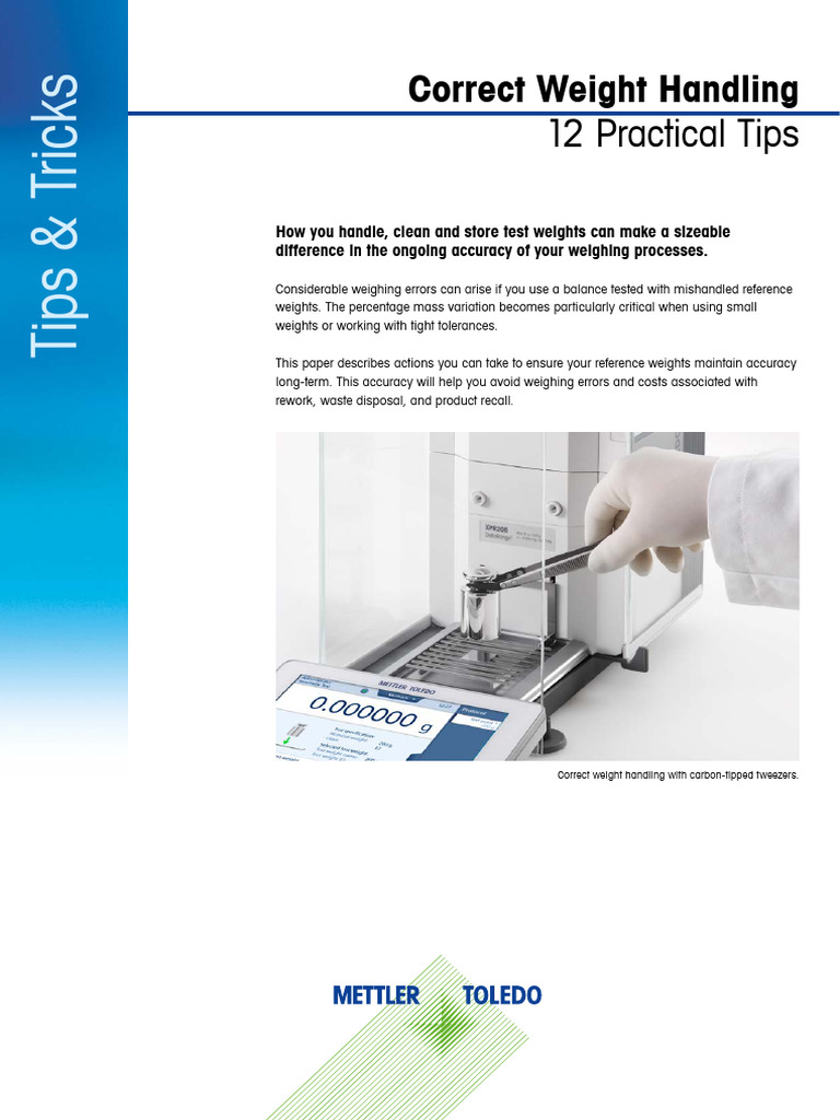 GU Correct-Weight-Handling EN | PDF | Weight | Calibration