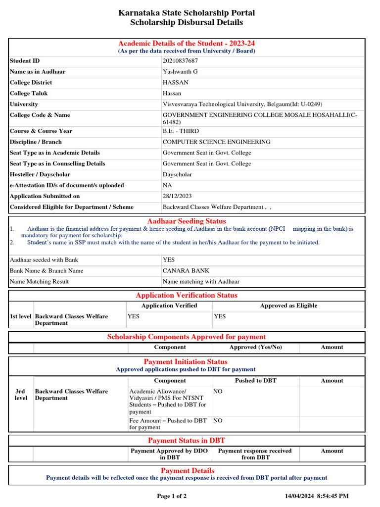 Student Status | PDF