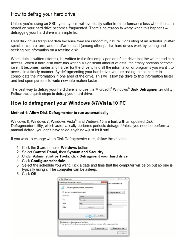 PT1 How to Defrag | PDF | Hard Disk Drive | Computing Platforms