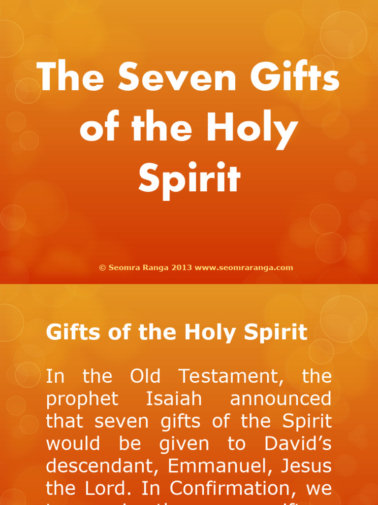 Seven Gifts of the Holy Spirit Explained | PDF | Confirmation | Wisdom